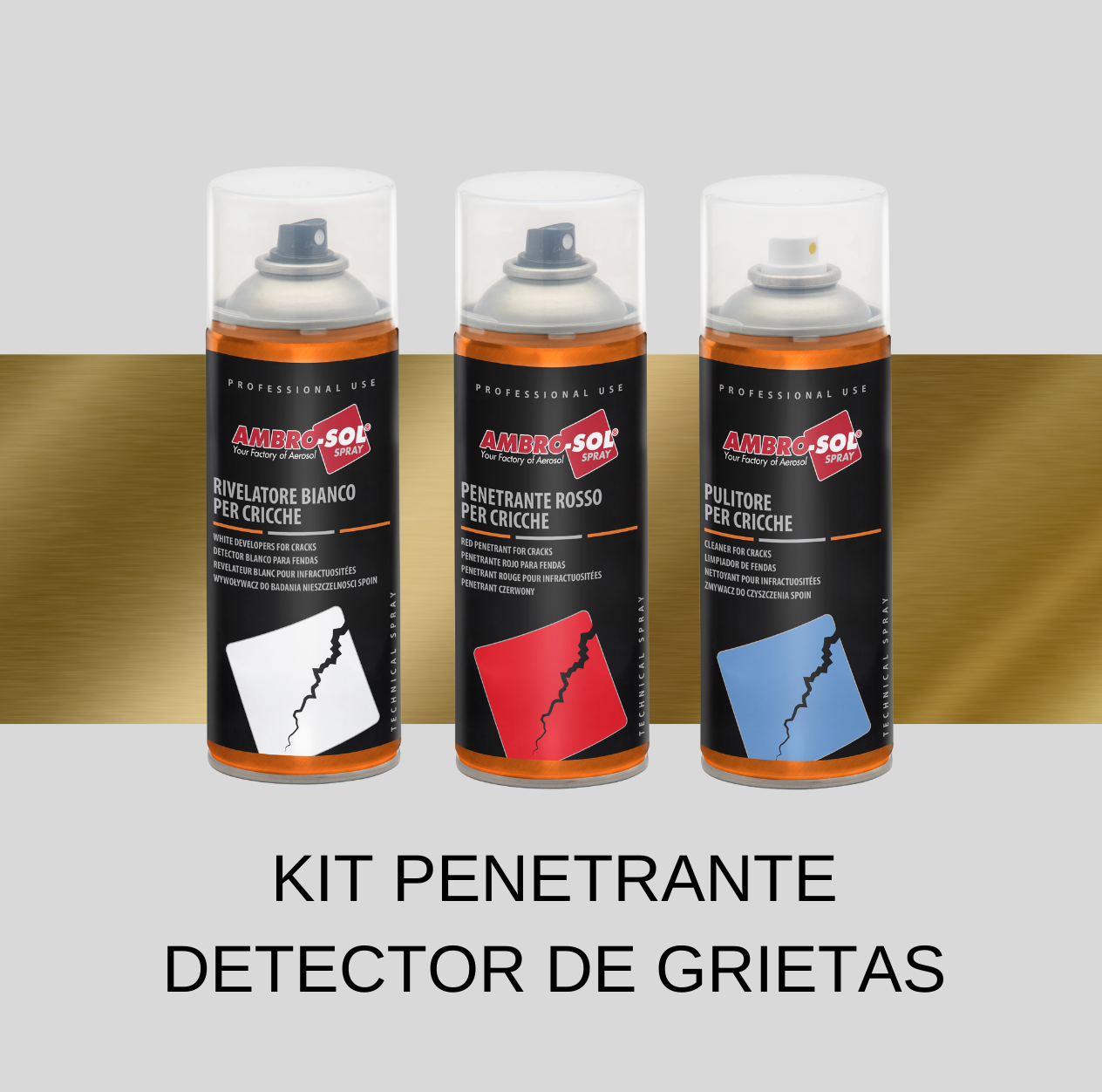 KIT DE LÍQUIDOS PENETRANTES AMBRO-SOL 400ML / W500-W501-W502